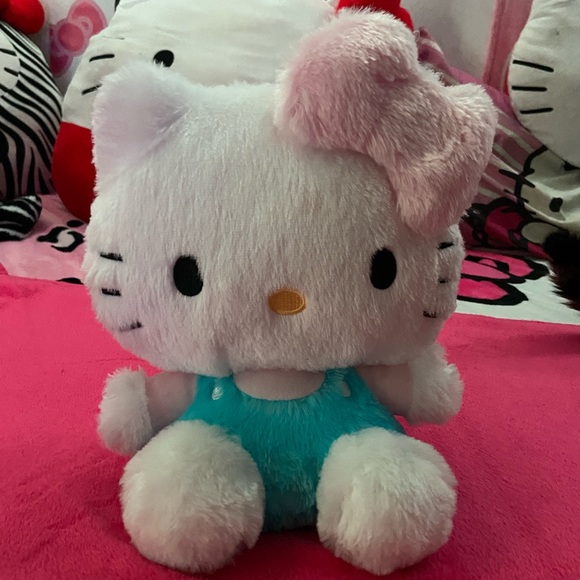 Hello Kitty | Toys | Hello Kitty Light Blue Overall Plush | Poshmark